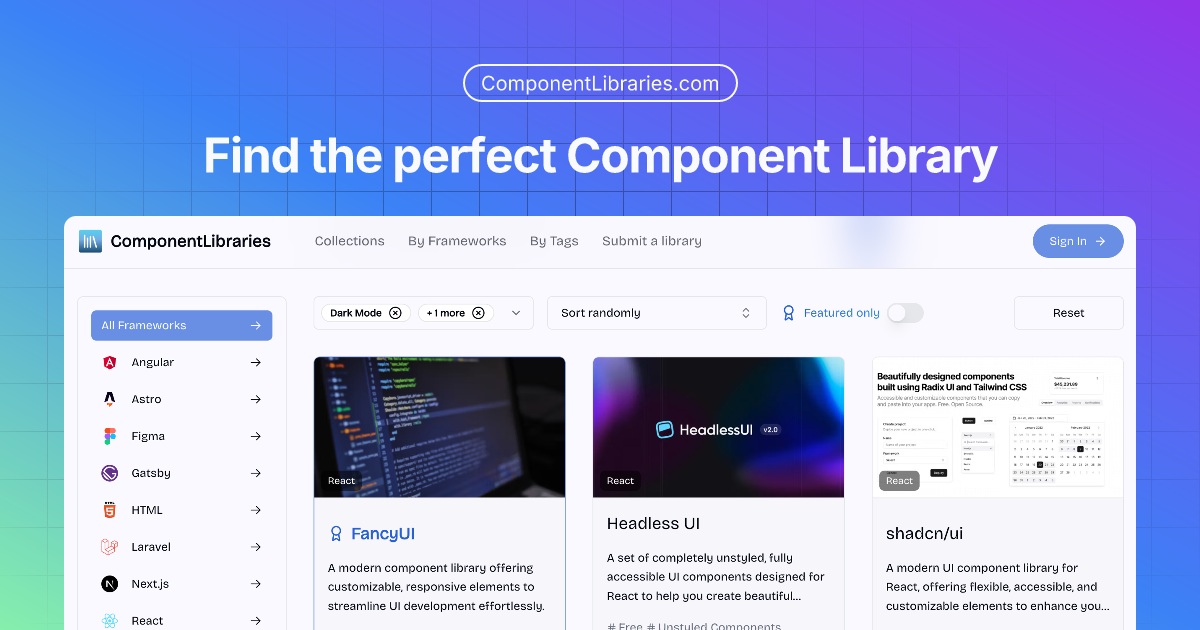 Best Tailwind Css Ui Component Libraries In 2025 Componentlibraries